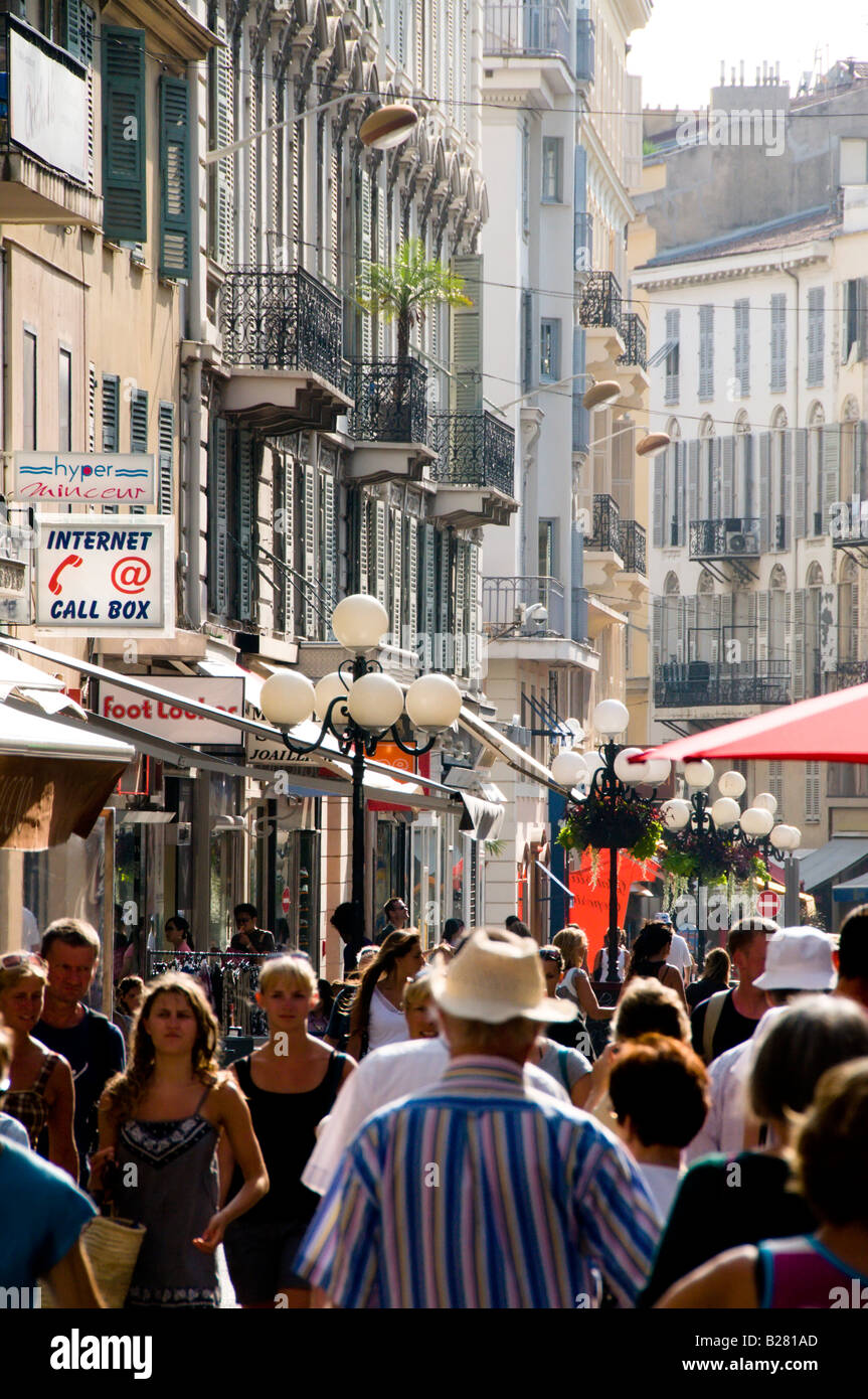 busy street of Nice, Cote d'Azur, France Stock Photo - Alamy