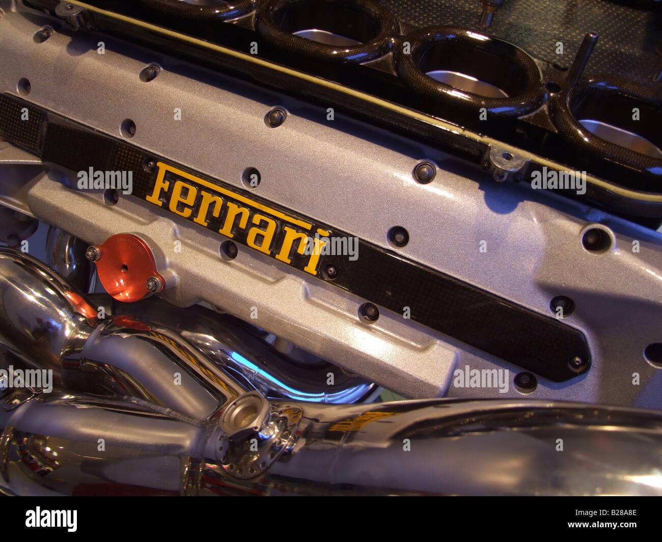 ferrari car engine Stock Photo - Alamy