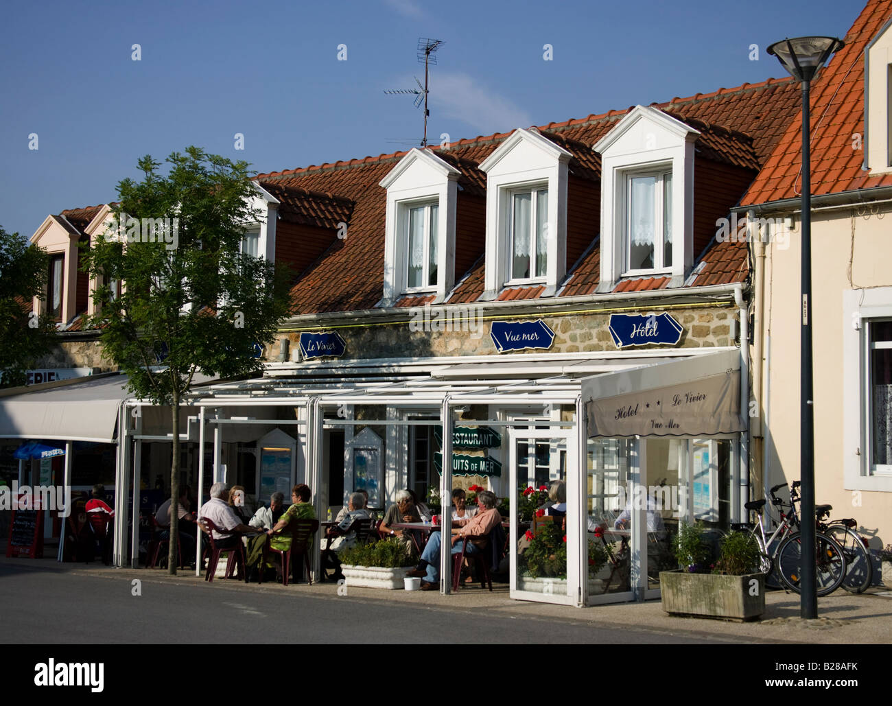 Bar restaurant, Wissant, Normandy, France, Europe Stock Photo - Alamy