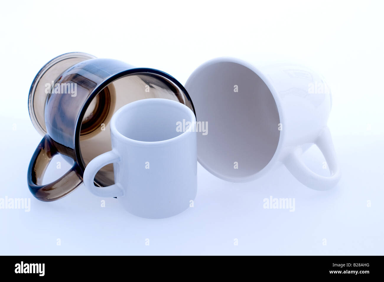 Three empty coffee mugs Stock Photo - Alamy