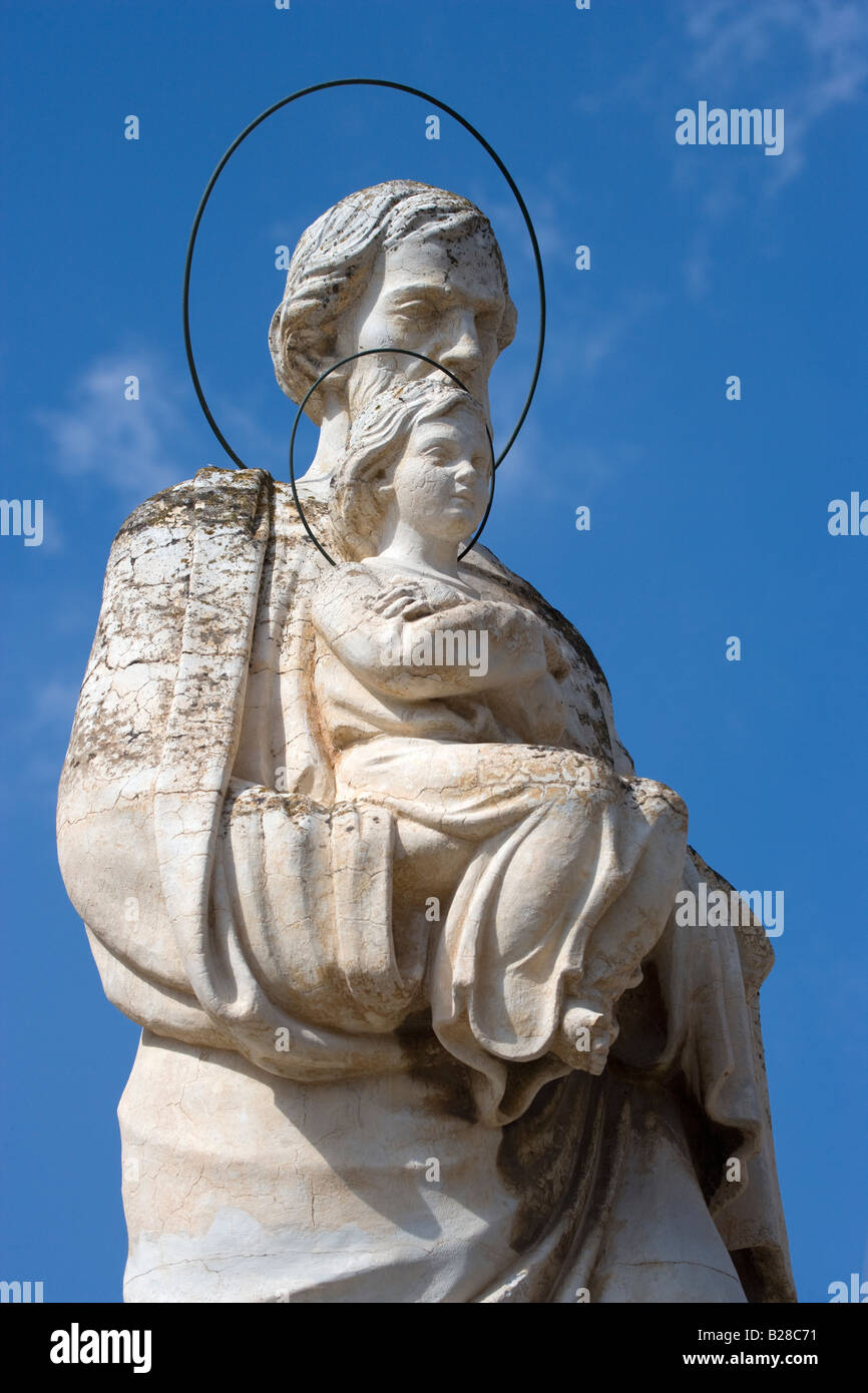 Statue outside Mosta Dome or Rotunda Malta Stock Photo - Alamy