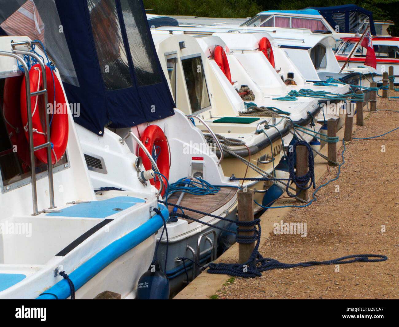 Ranworth Staithe on Malthouse Broad in the Norfolk Broads Stock Photo ...