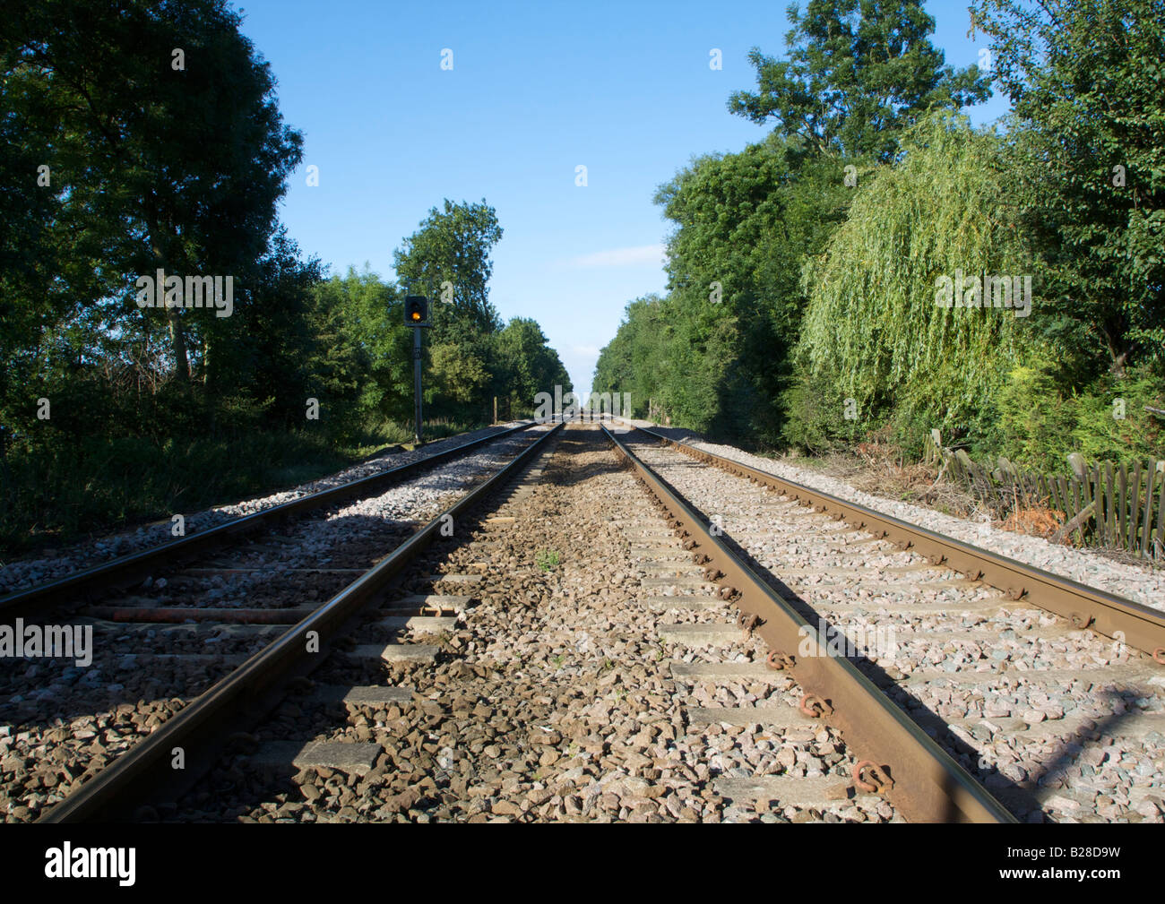 Tree lined rail line hi-res stock photography and images - Alamy