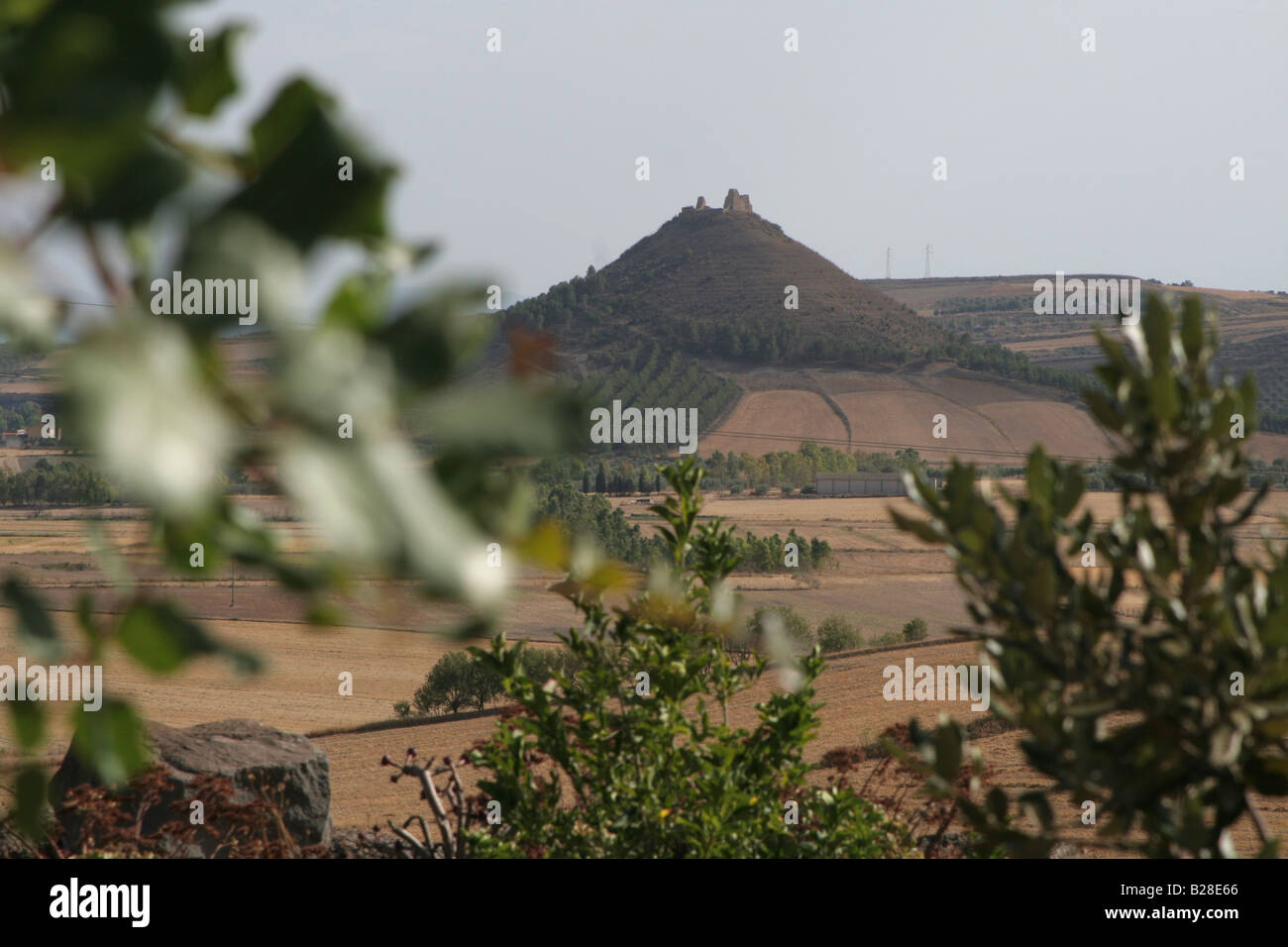 View of the 12th century Castello di Marmilla, in Las Plassas, Sardinia ...