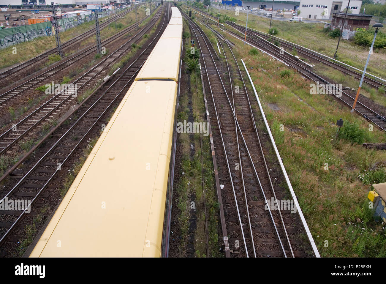 Train tracks in Berlin Germany Stock Photo - Alamy