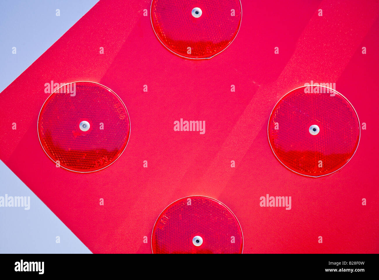 A red cautionary road sign Stock Photo - Alamy