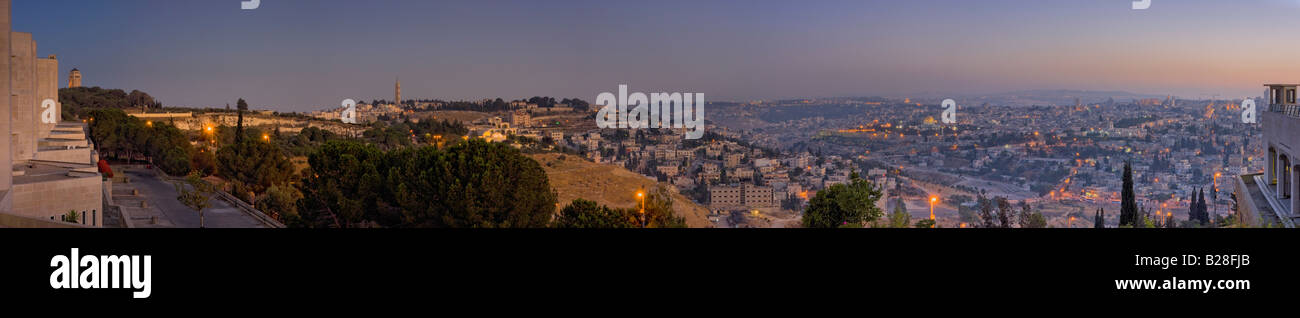 Jerusalem, Israel. A panoramic view of the Old City of Jerusalem at ...