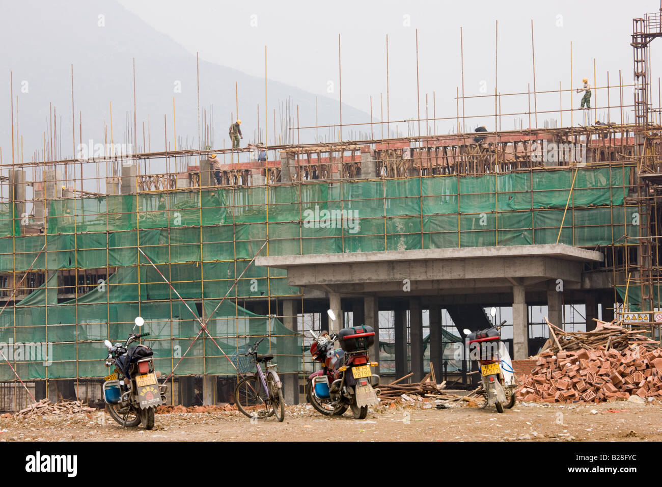 Building site Guilin China Stock Photo - Alamy