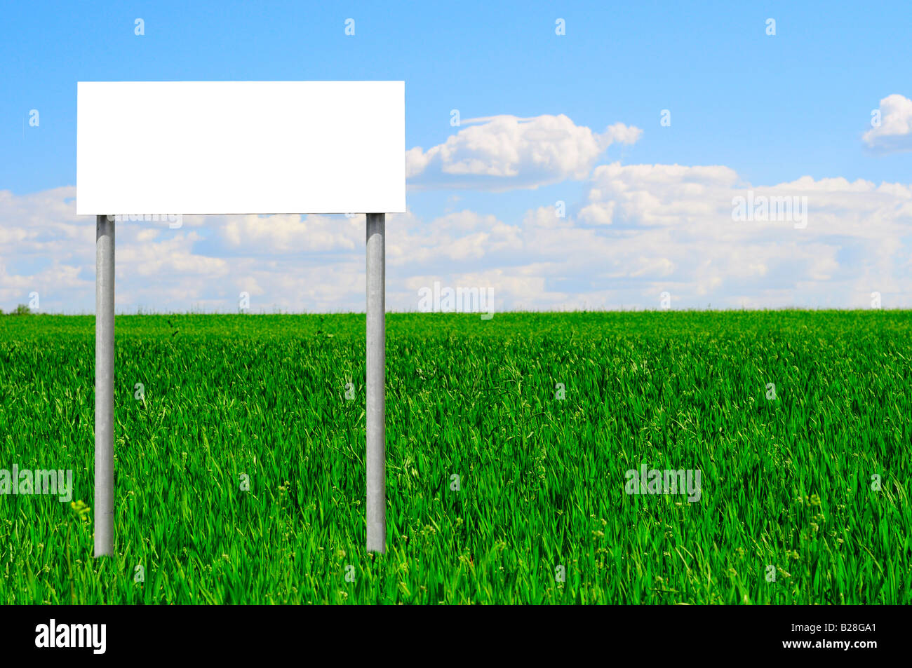 information sign with nature background Stock Photo - Alamy