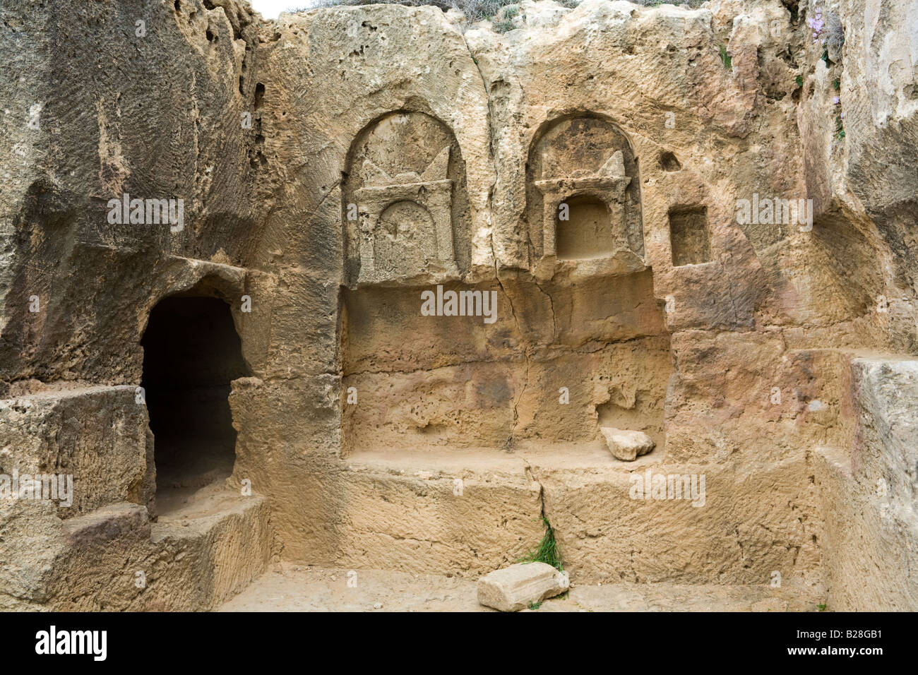 One of the many rock cut tombs in the UNESCO World Heritage site The ...