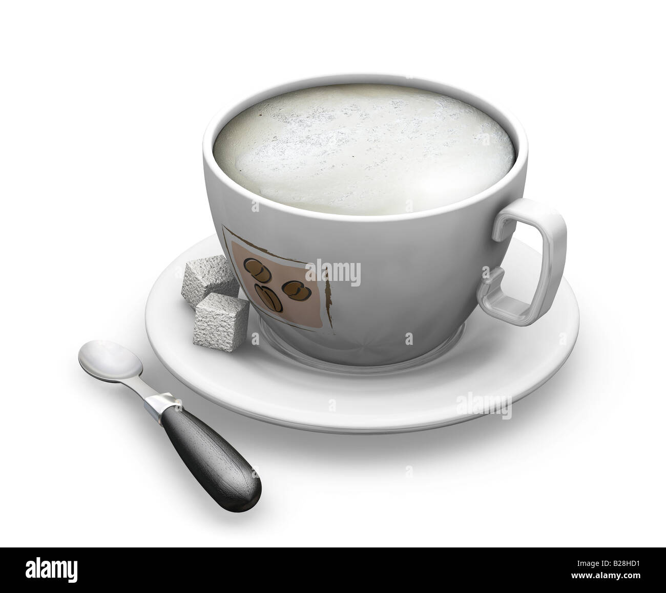 3D render of a cup of coffee Stock Photo - Alamy