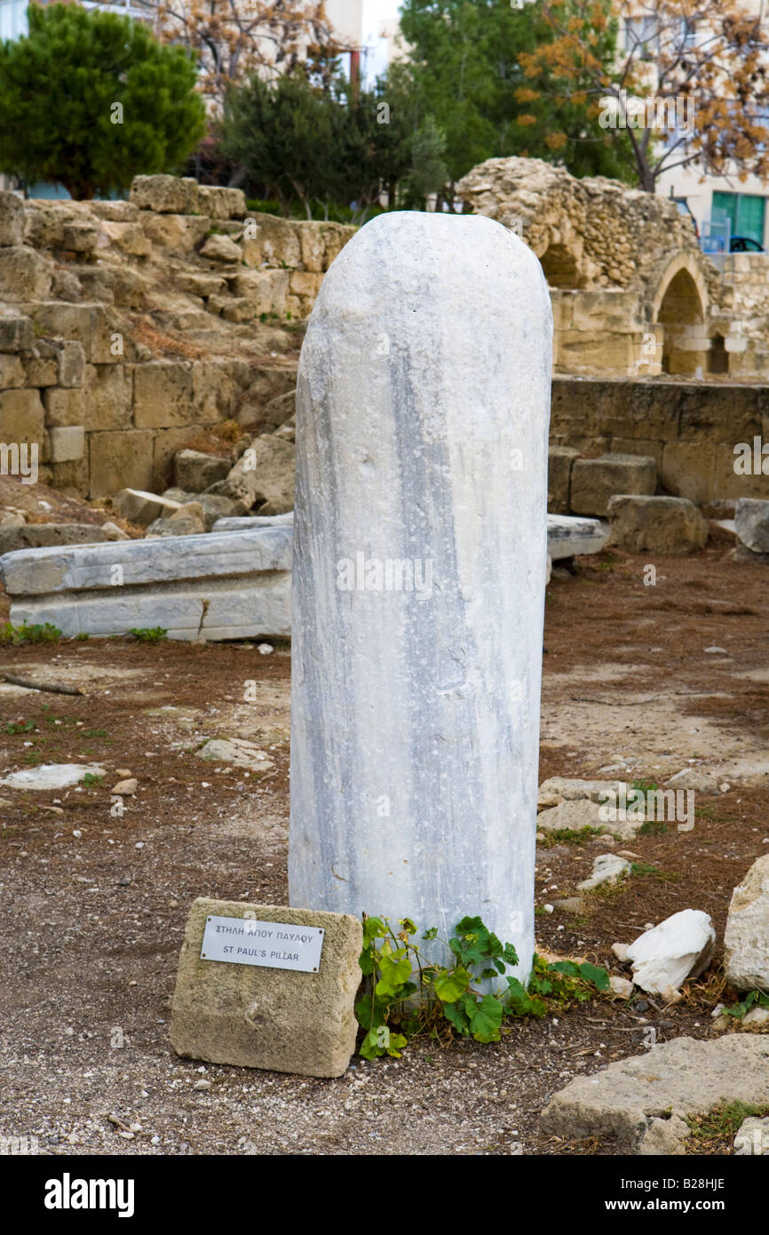 St Paul's Pillar beside the Agia Kyriaki Chrysopolitissa Church at Kato ...