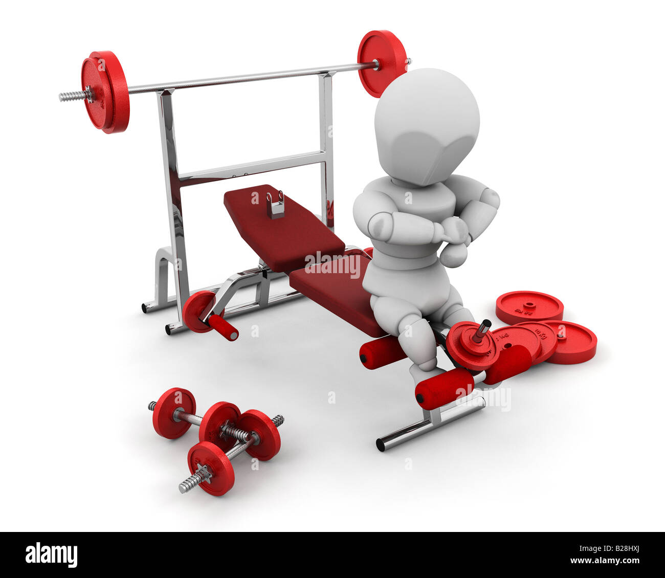 3d render fitness gym Cut Out Stock Images & Pictures - Alamy