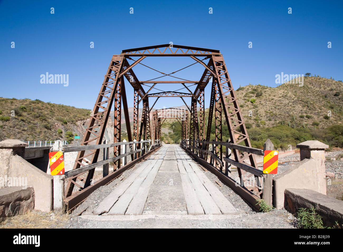 Steel and Wood Bridge, Quebrada de Escoipe, Salta Province, Argentina ...
