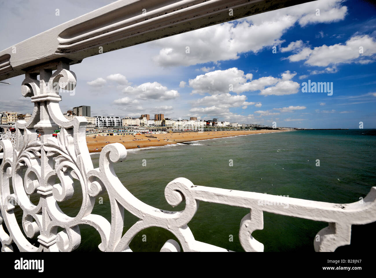 Brighton seafront in summer looking towards Kemp Town East Sussex ...