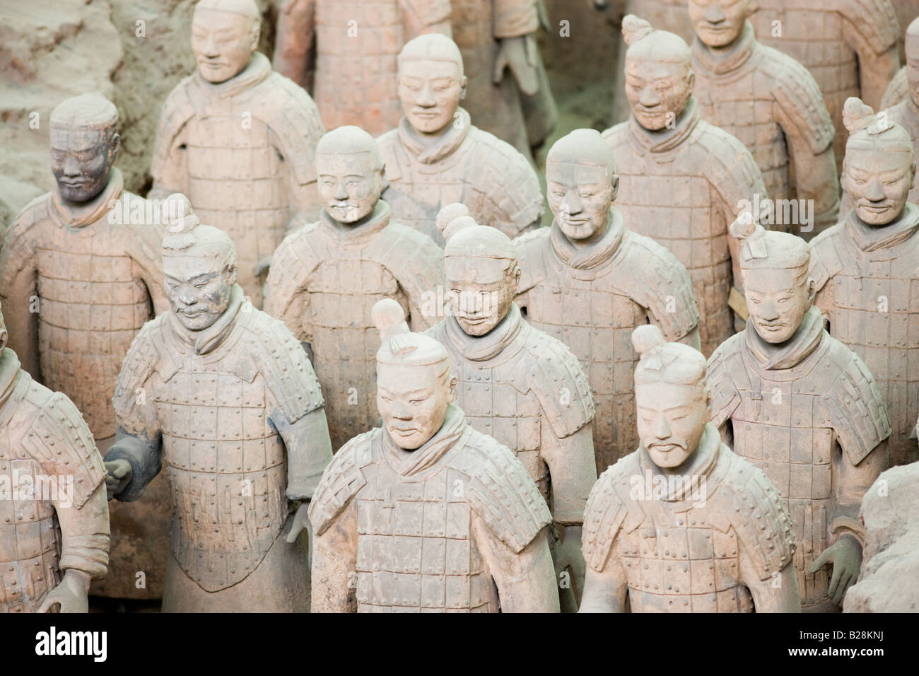 Infantry men figures in Pit 1 at Qin Museum exhibition halls of ...