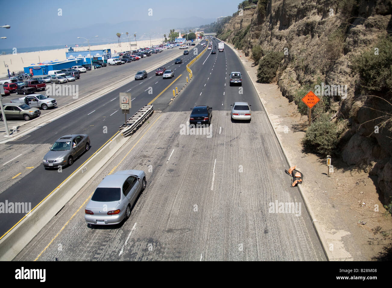 pacific coast highway, highway 1, Santa Monica, CA Stock Photo - Alamy