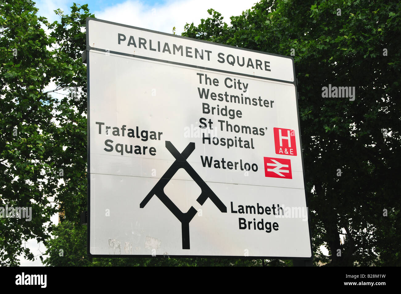 Parliament square road sign hi-res stock photography and images - Alamy