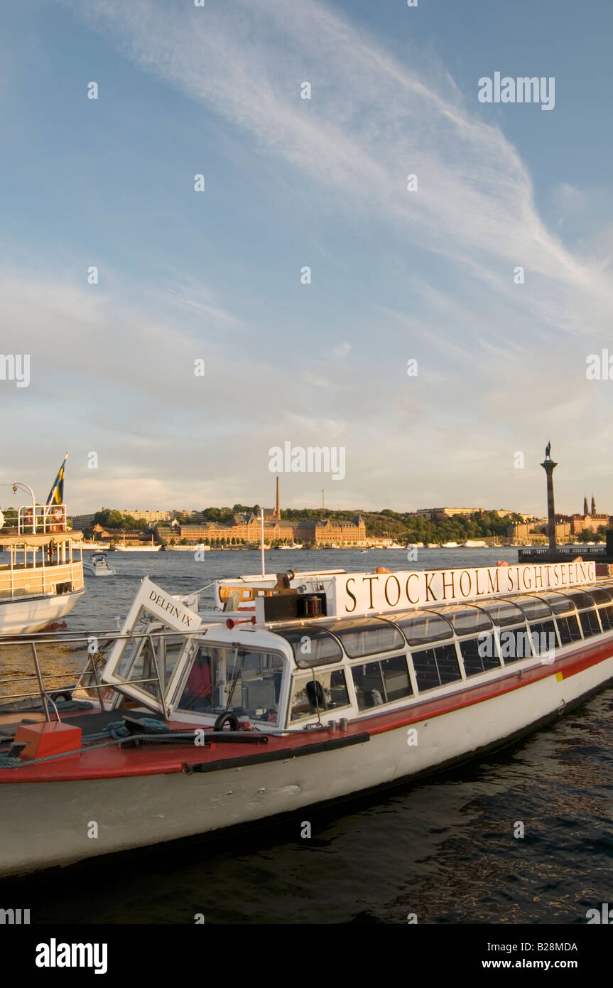 stockholm sweden sightseeing tour boat swedish Stock Photo - Alamy
