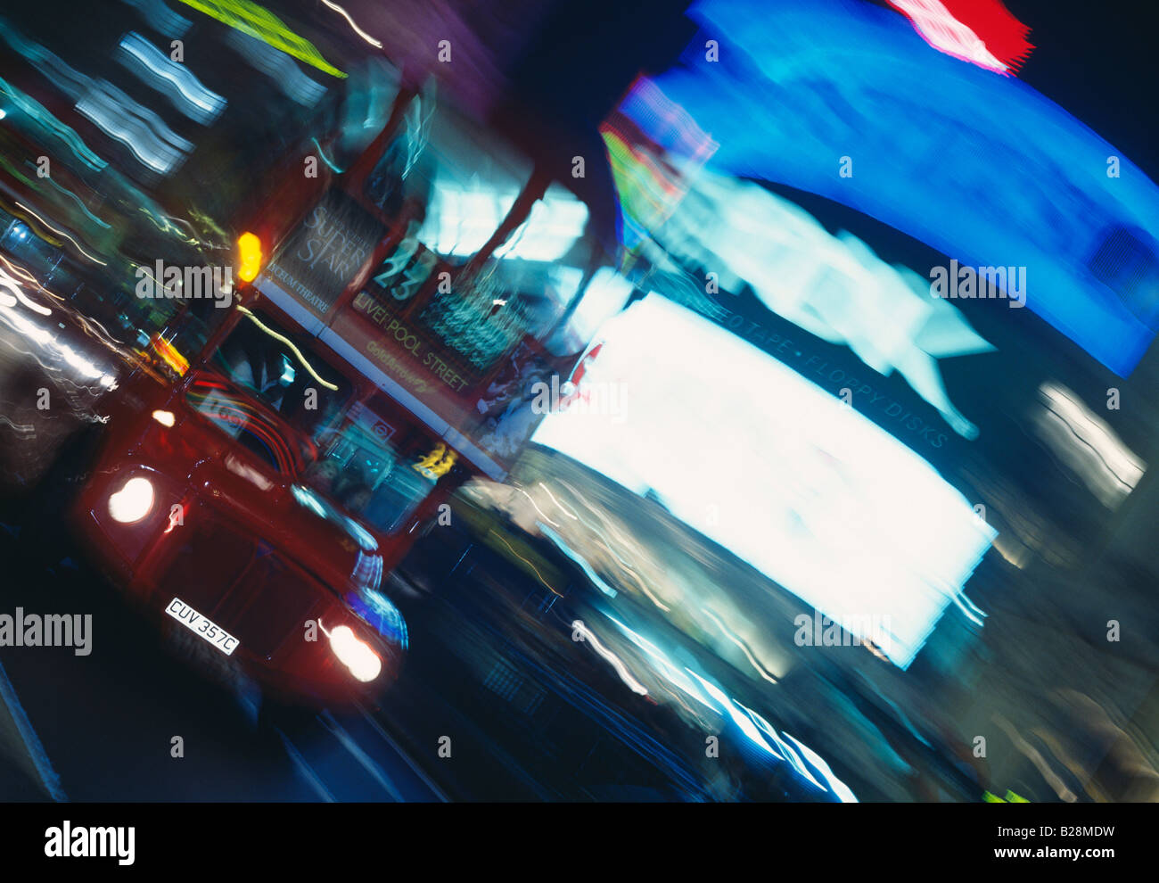 Blurry london bus piccadilly hi-res stock photography and images - Alamy