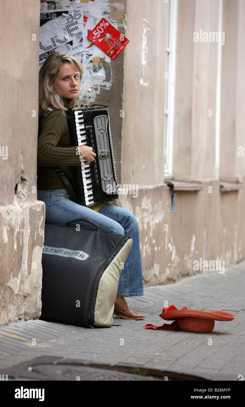 Female Street Musician Stock Photos & Female Street Musician Stock ...
