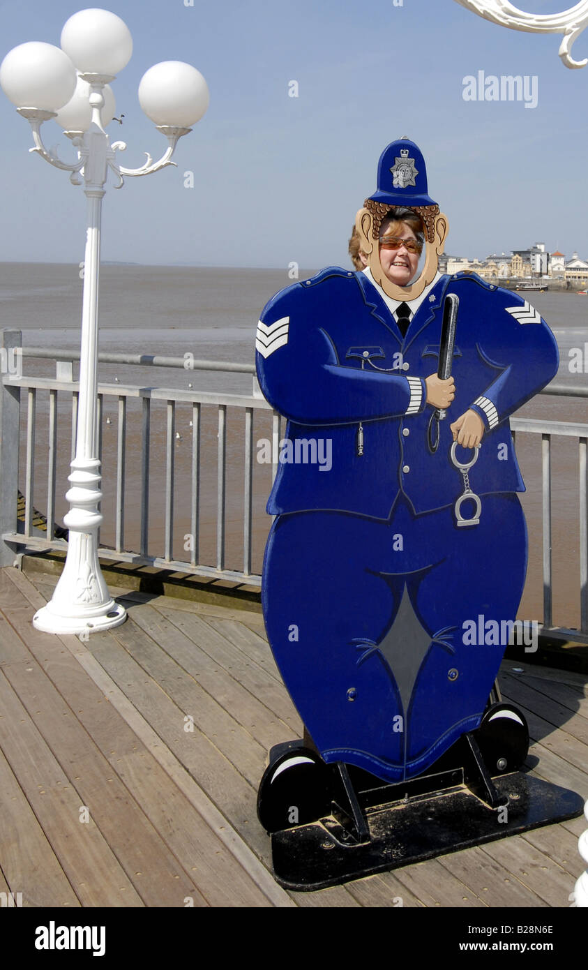 Seaside Policeman cut out Stock Photo - Alamy