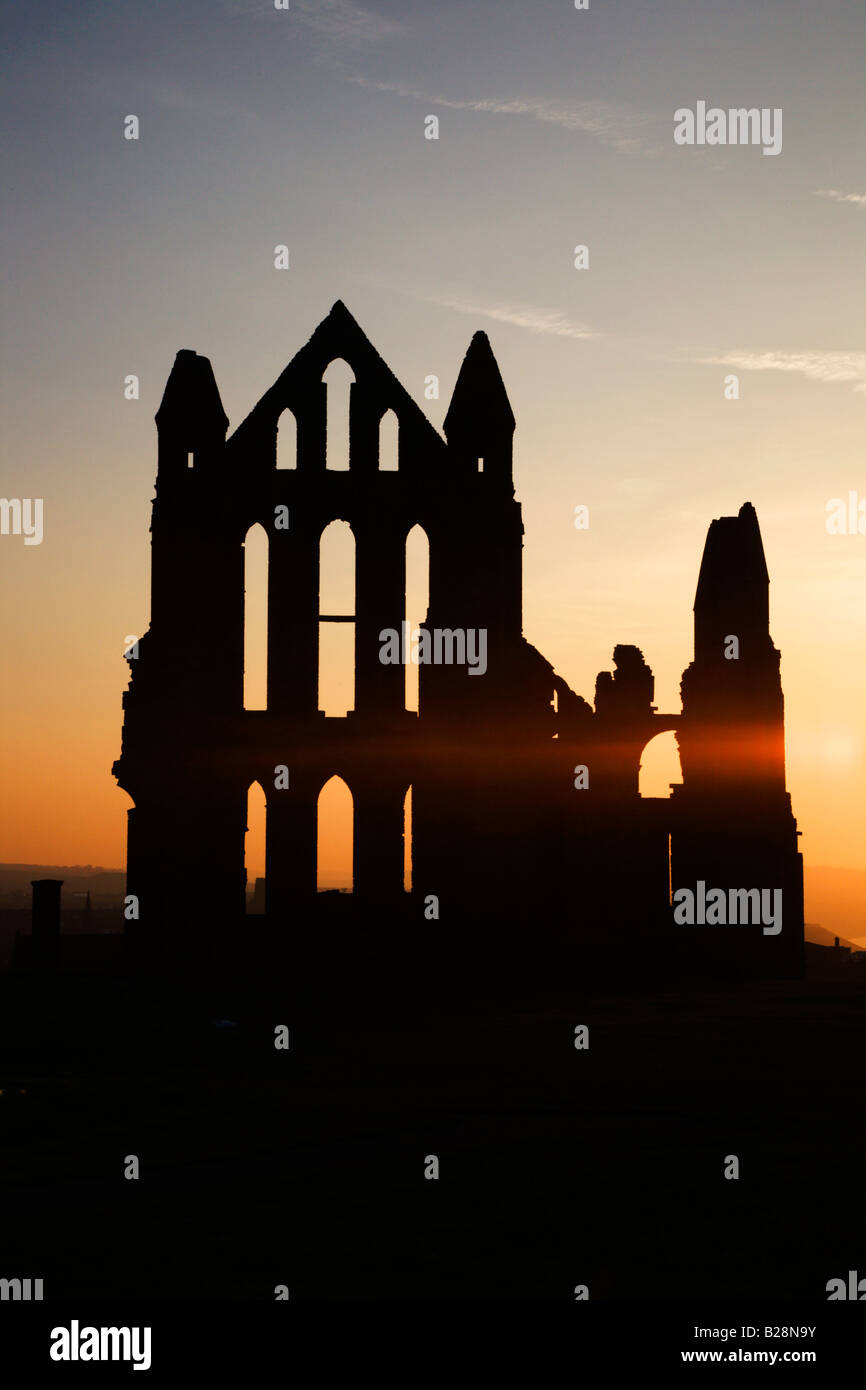 Whitby abbey silhouette hi-res stock photography and images - Alamy