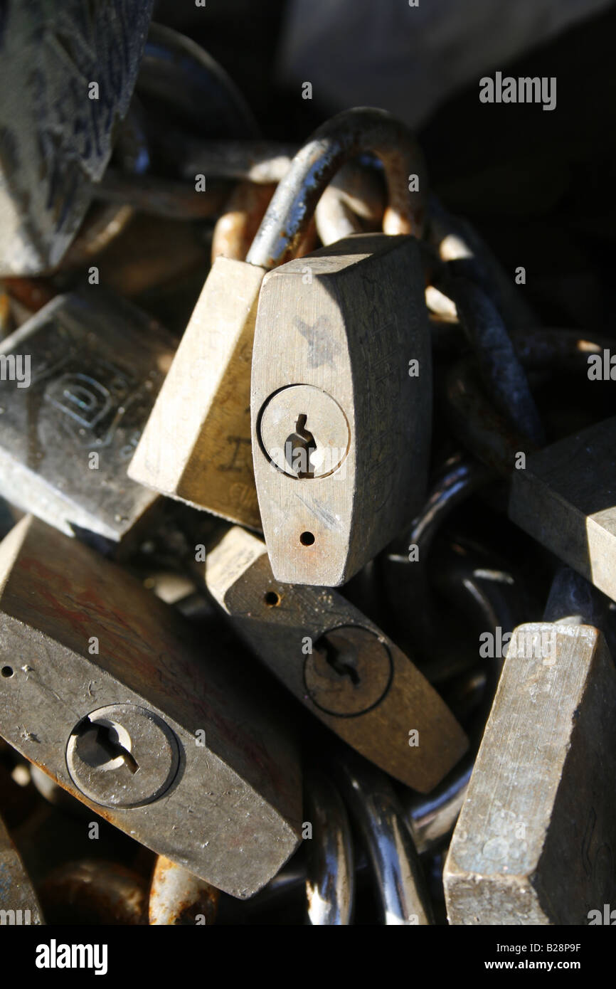 Ponte milvio locks hi-res stock photography and images - Alamy