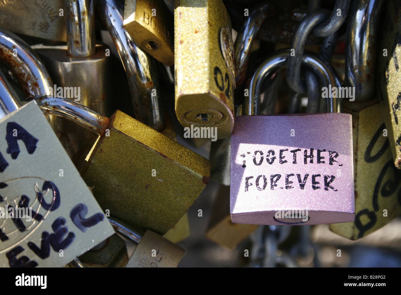 Ponte milvio locks hi-res stock photography and images - Alamy