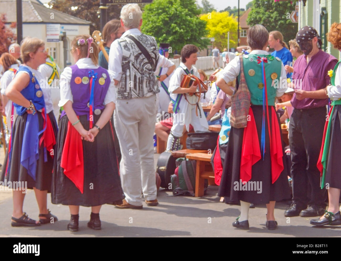 Traditional Morris Dancing Street Scene Woodbridge Suffolk England ...
