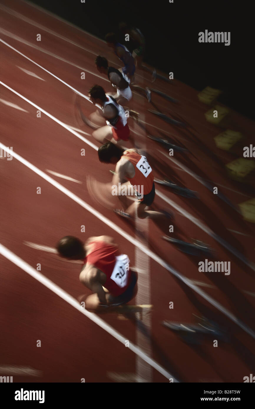 Runners Starting Off Stock Photo - Alamy