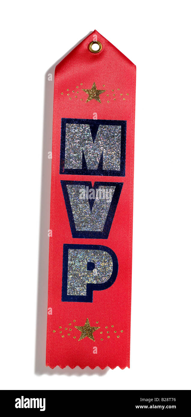 Red MVP Ribbon Stock Photo - Alamy