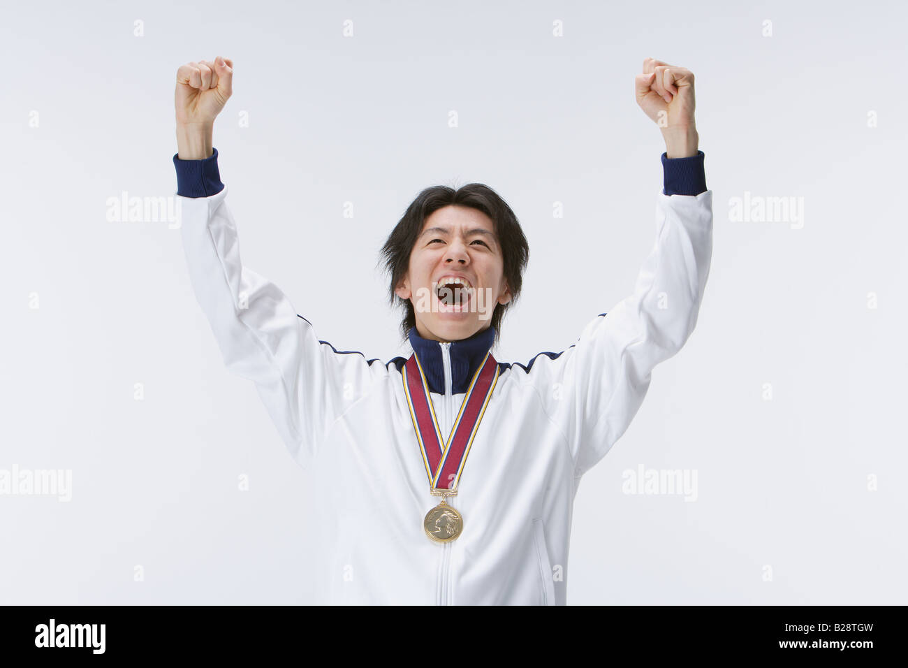 A Happy Winner Stock Photo - Alamy
