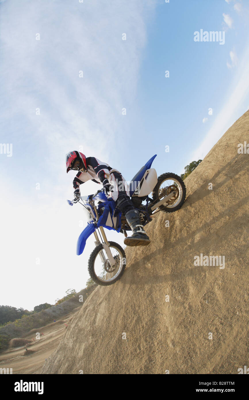 Motocross Rider Turning Stock Photo - Alamy