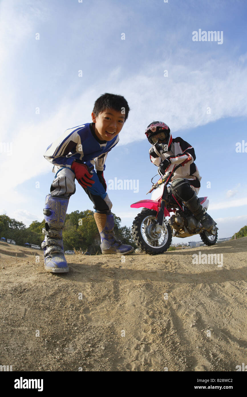 Two motocross riders hi-res stock photography and images - Alamy