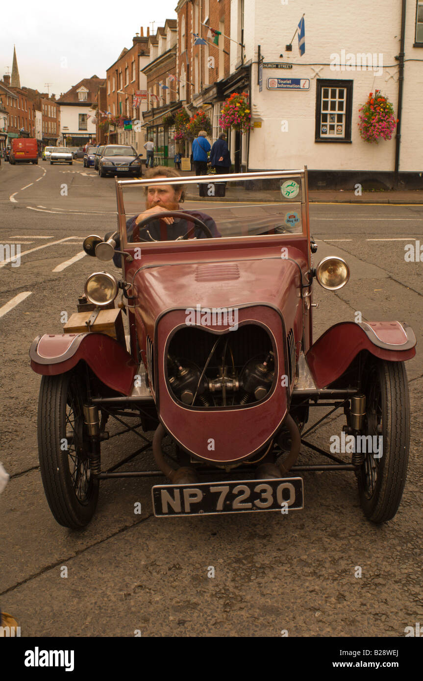 Classic,early Morgan sports car arriving for the Upton-on-Severn Feel ...