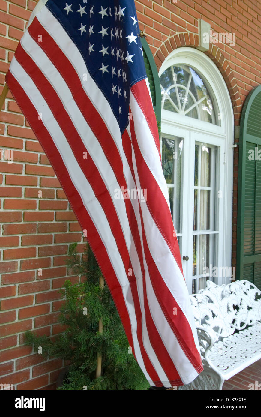 Portico of the Matilda Gray House, Lake Charles, Louisiana Stock Photo ...