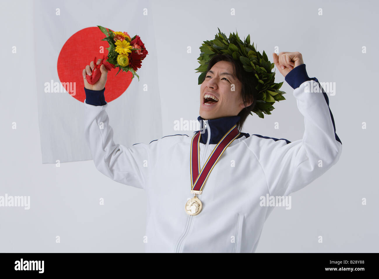 A Happy Winner Stock Photo - Alamy