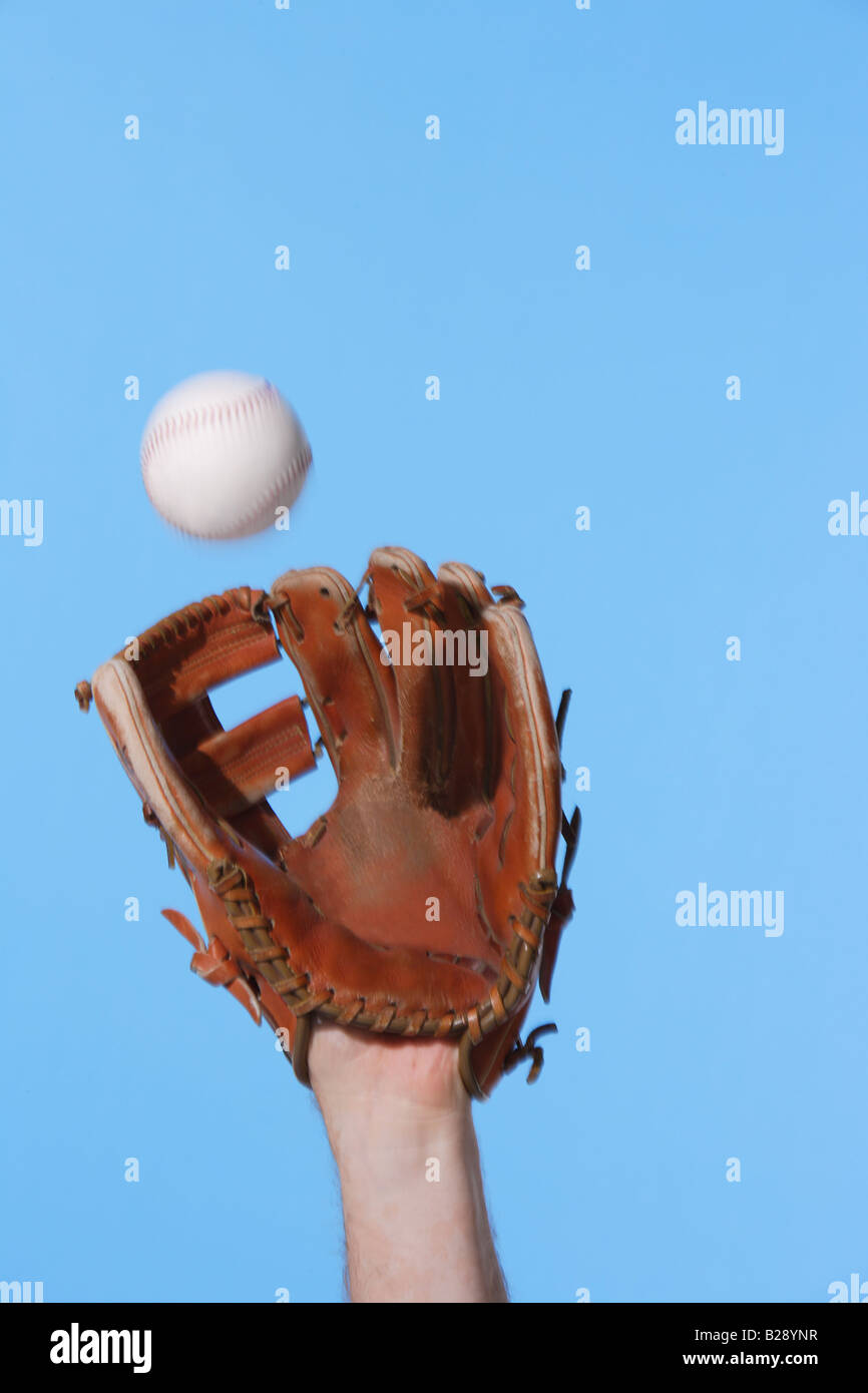 Catcher Catching a Baseball Stock Photo - Alamy