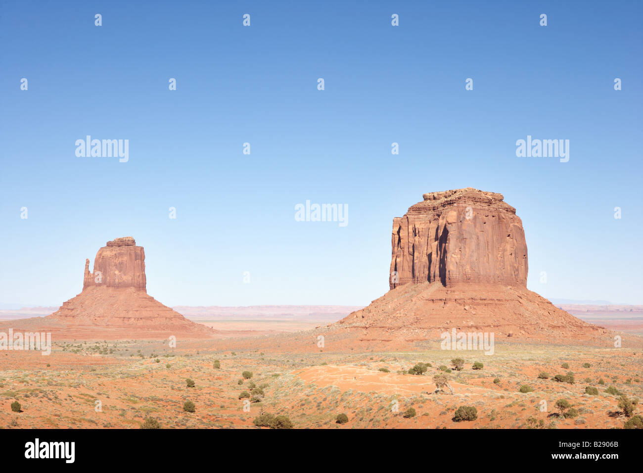 Merrick Butte and The Mittens in Monument Valley Utah USA Stock Photo ...
