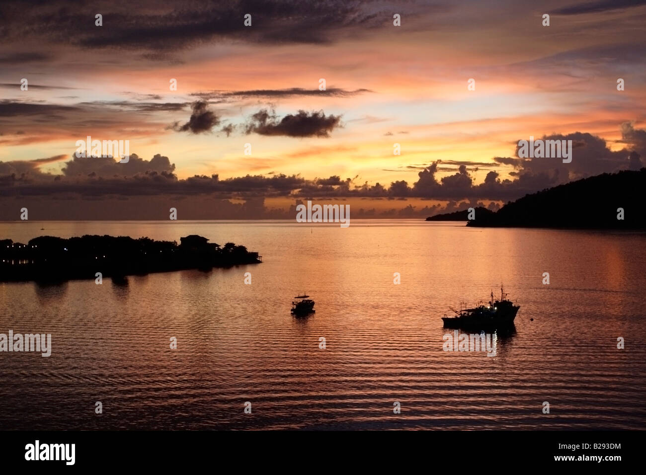 Sunset at Kota Kinabalu in Sabah, Malaysia Stock Photo - Alamy