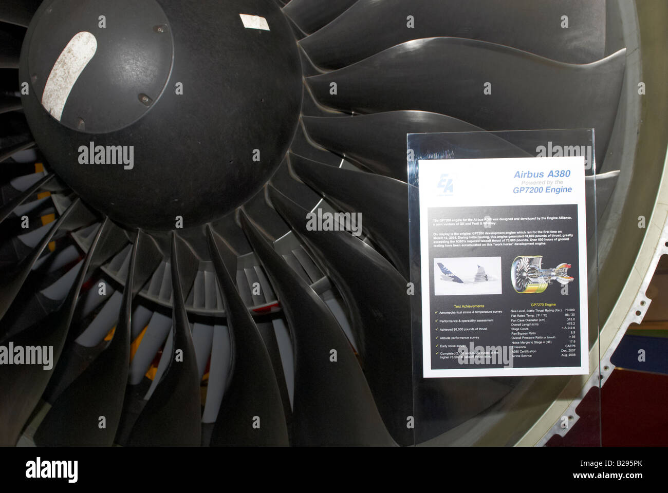 Airbus A380 Engine GP7200 Farnborough Air Show 2008 Stock Photo - Alamy