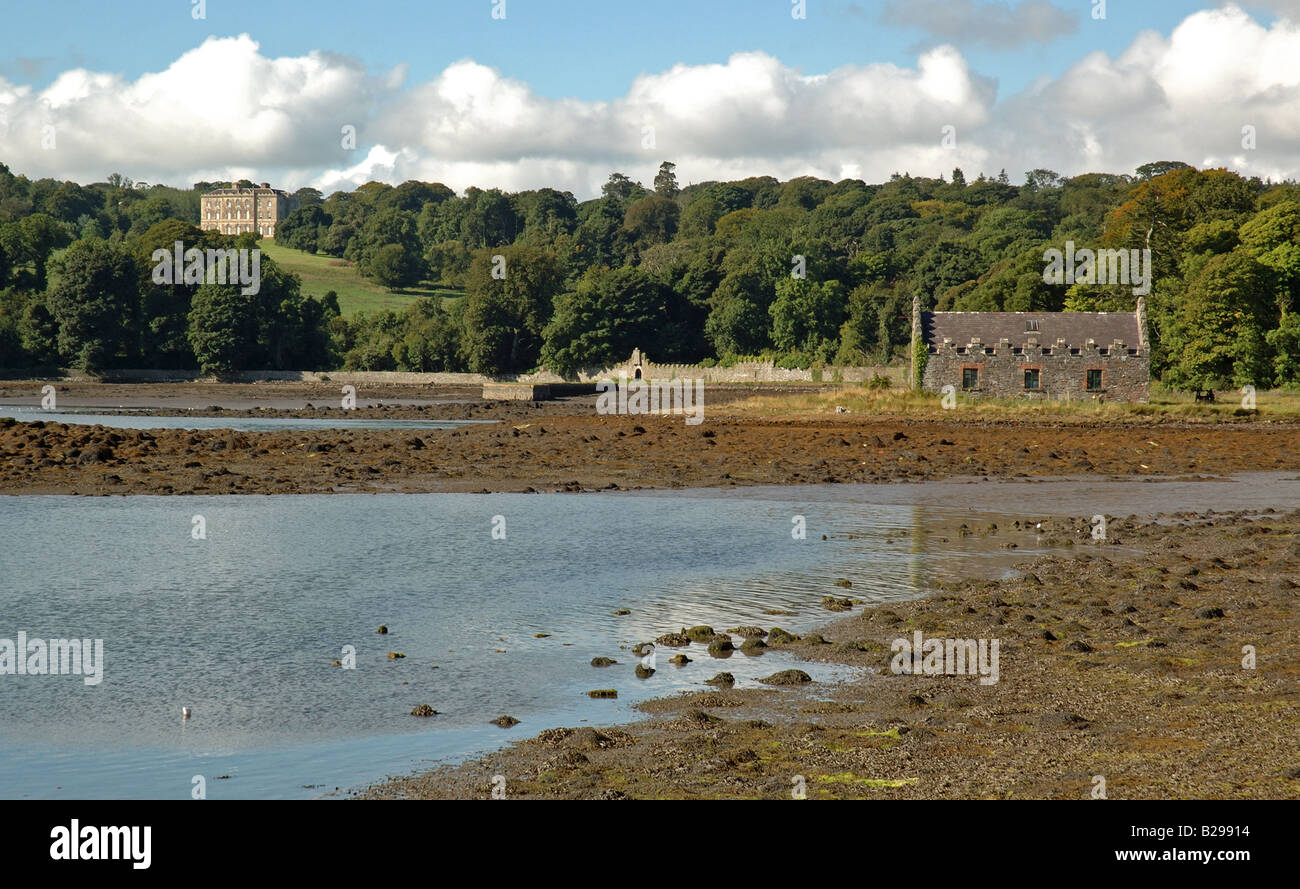 Castle Ward House Quay and Dickinson Island Boathouse Strangford Lough ...