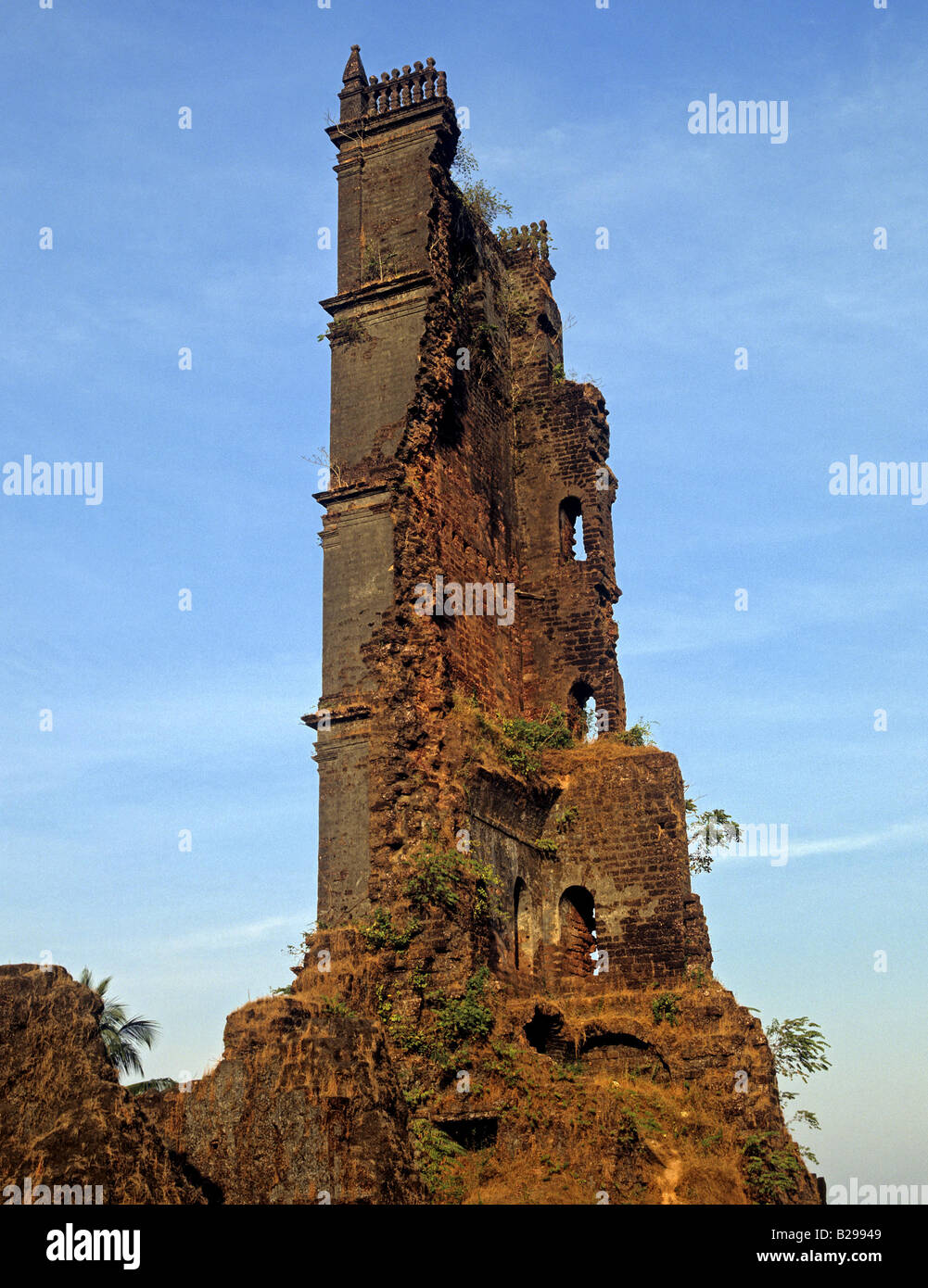 St Augustine s Tower Old Goa Goa State India Stock Photo - Alamy