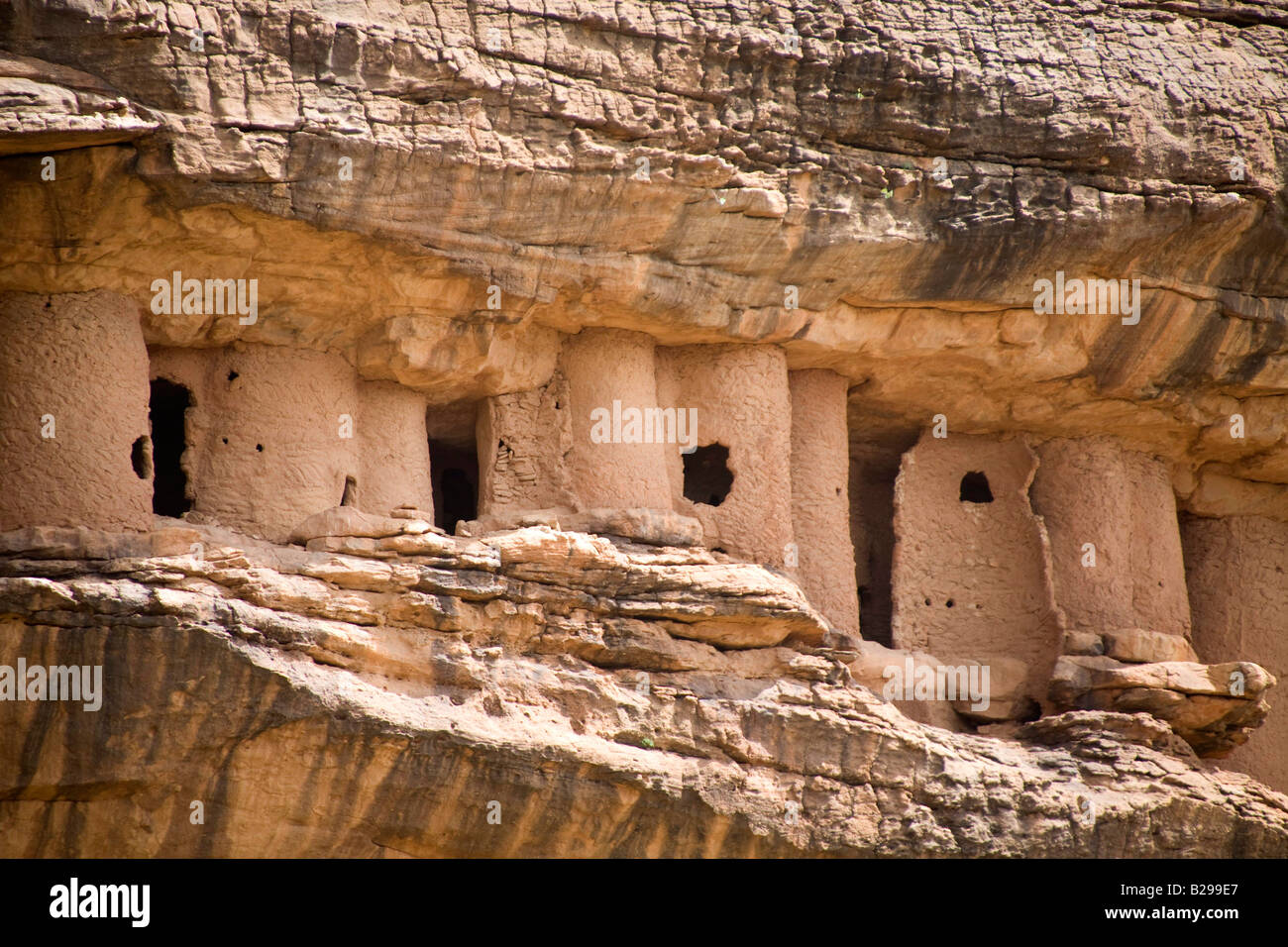 Mali Dogan Country Bandiagara Escarpment Rock Cave Burials Stock Photo ...
