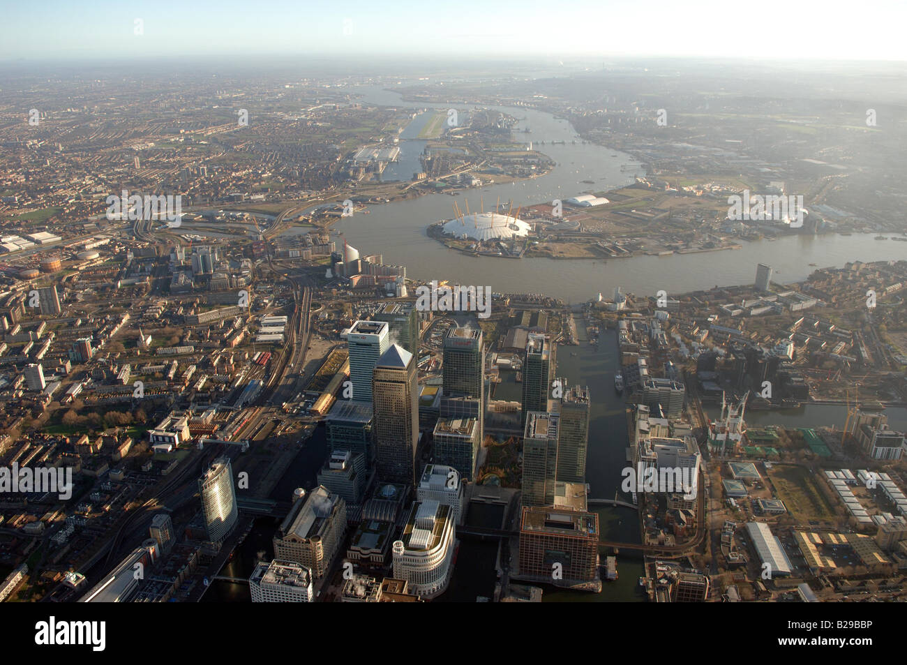 Looking East towards O2 Arena Date 12 03 2008 Ref ZB648 111149 0046 ...