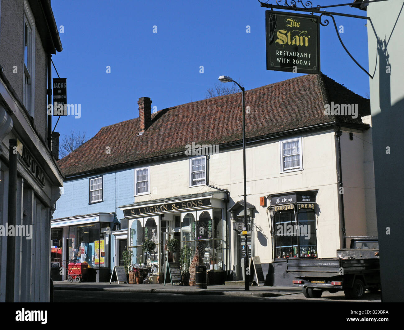 Great Dunmow Town Centre High Street, Essex, England Stock Photo - Alamy