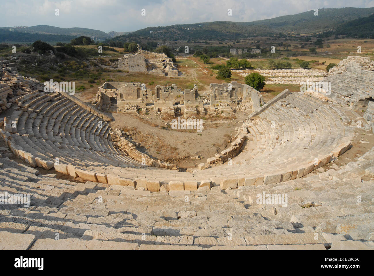 Amphitheatre ruins at Patara Turkey Ref ZB689 112131 0005 COMPULSORY ...