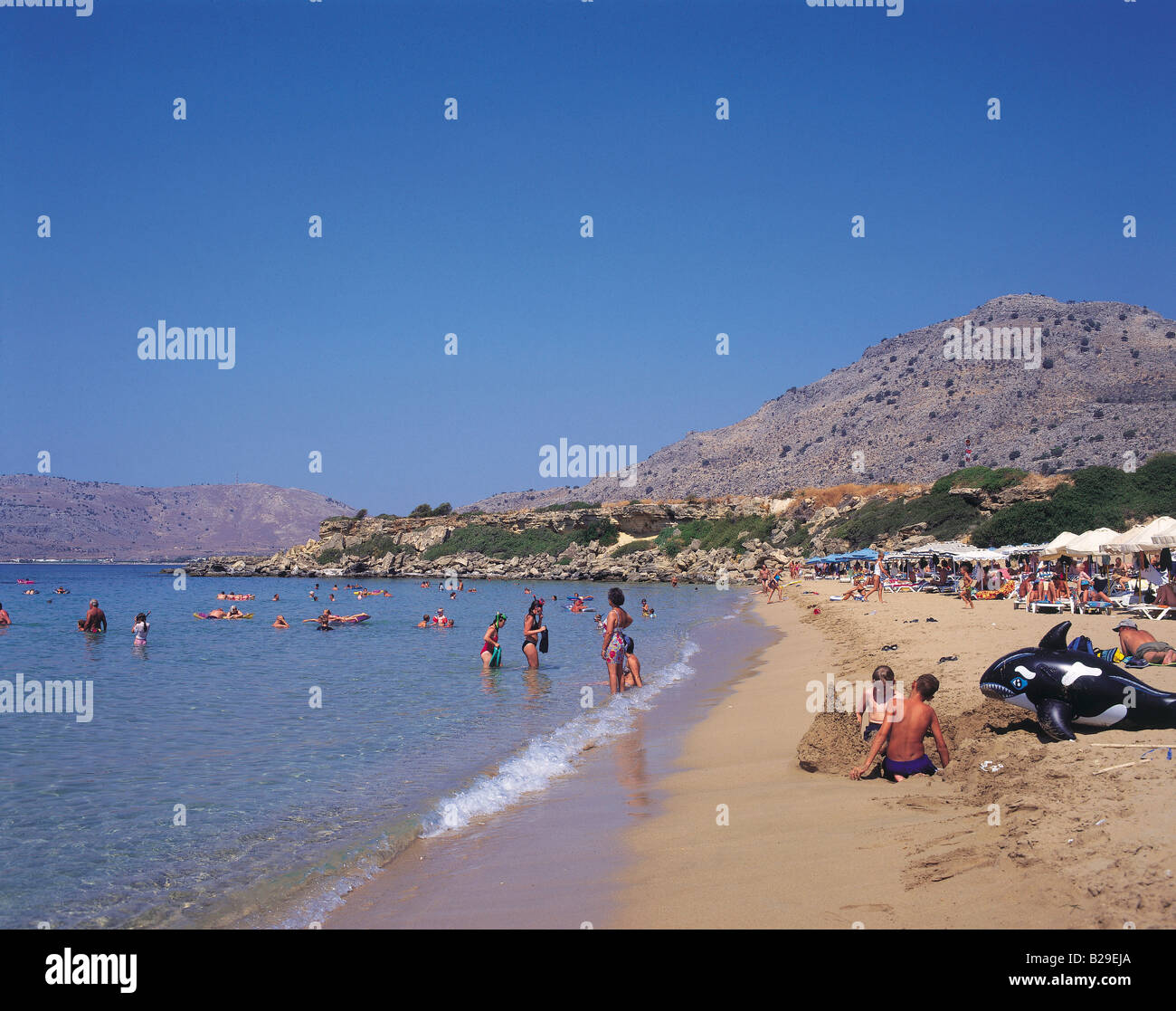 Pefkos Rhodes Greek Islands Stock Photo - Alamy