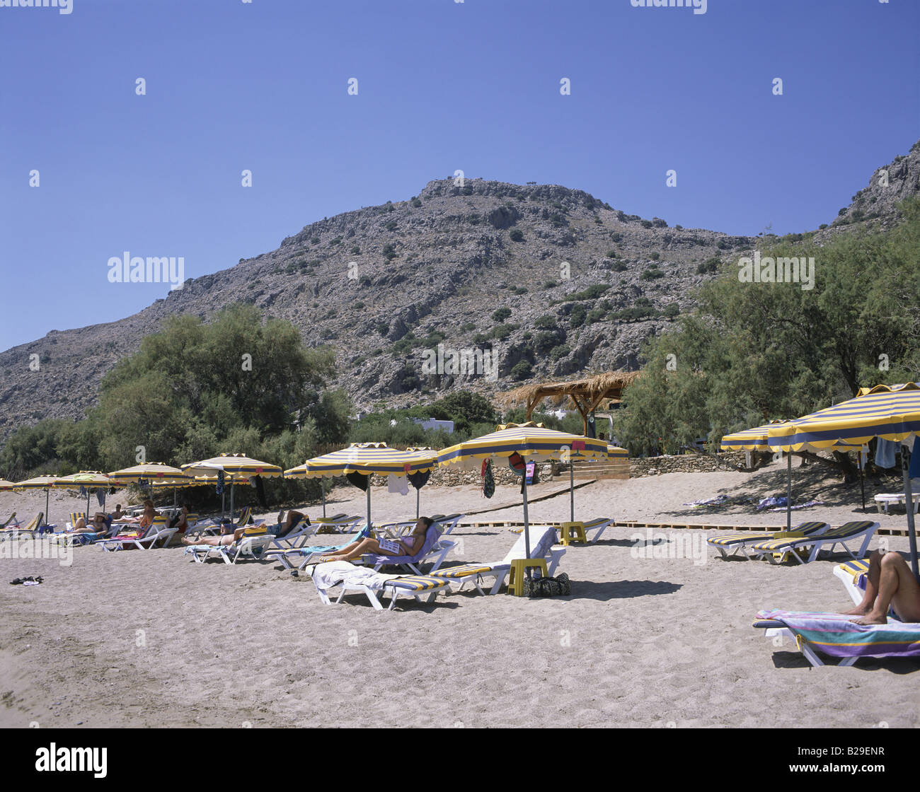 Pefkos Rhodes Greek Islands Stock Photo - Alamy
